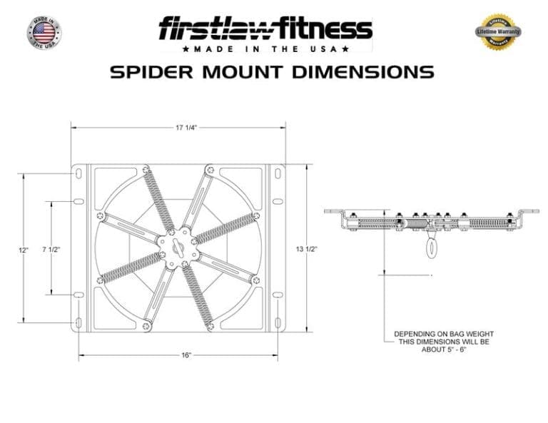 Spider Mount Heavy Bag Mount – 140/200lb – Warrior Fight Store